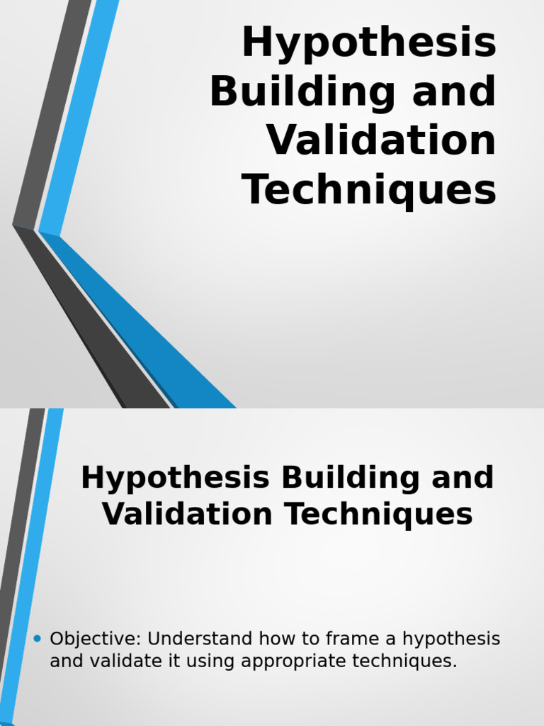 Hypothesis Building & Validation Guide | PDF