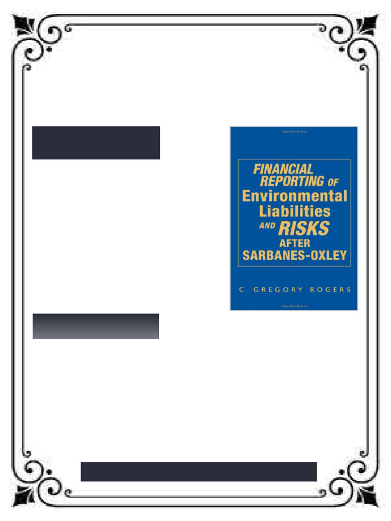 Financial Reporting of Environmental Liabilities and Risks after ...