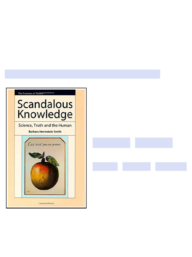 Scandalous knowledge science truth and the human 1st Edition Smith ...