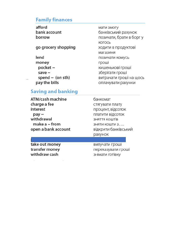 Money Words | PDF