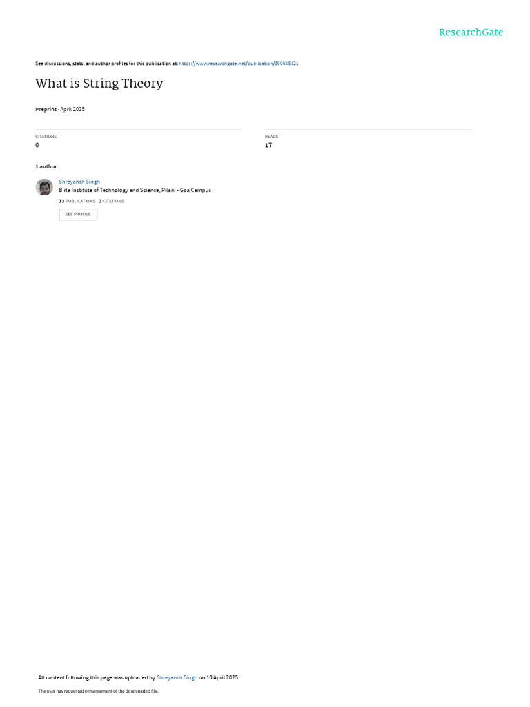 What is String Theory | PDF