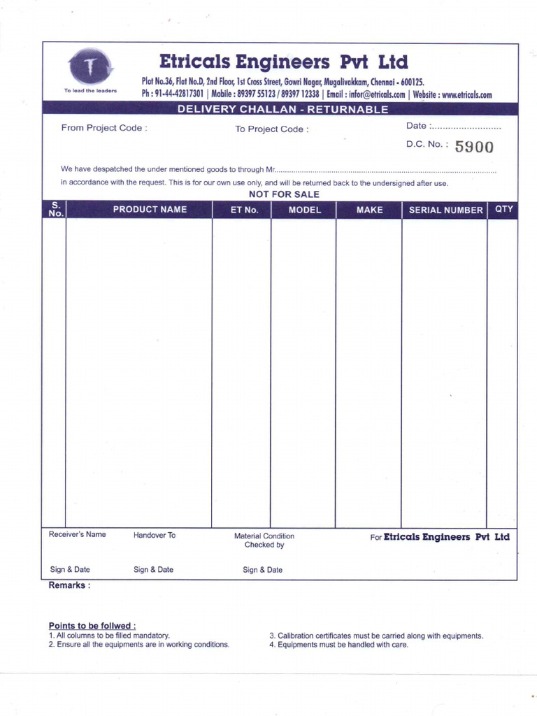 Delivery Challan | PDF