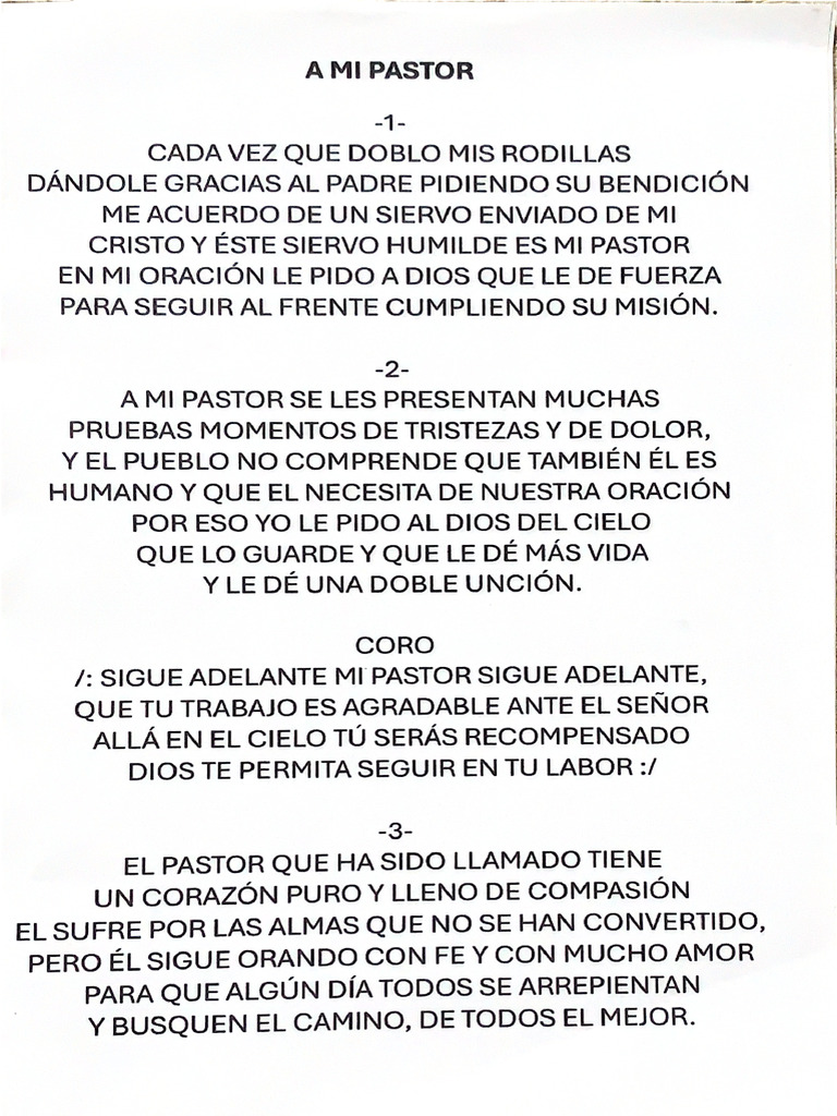 A MI PASTOR | PDF