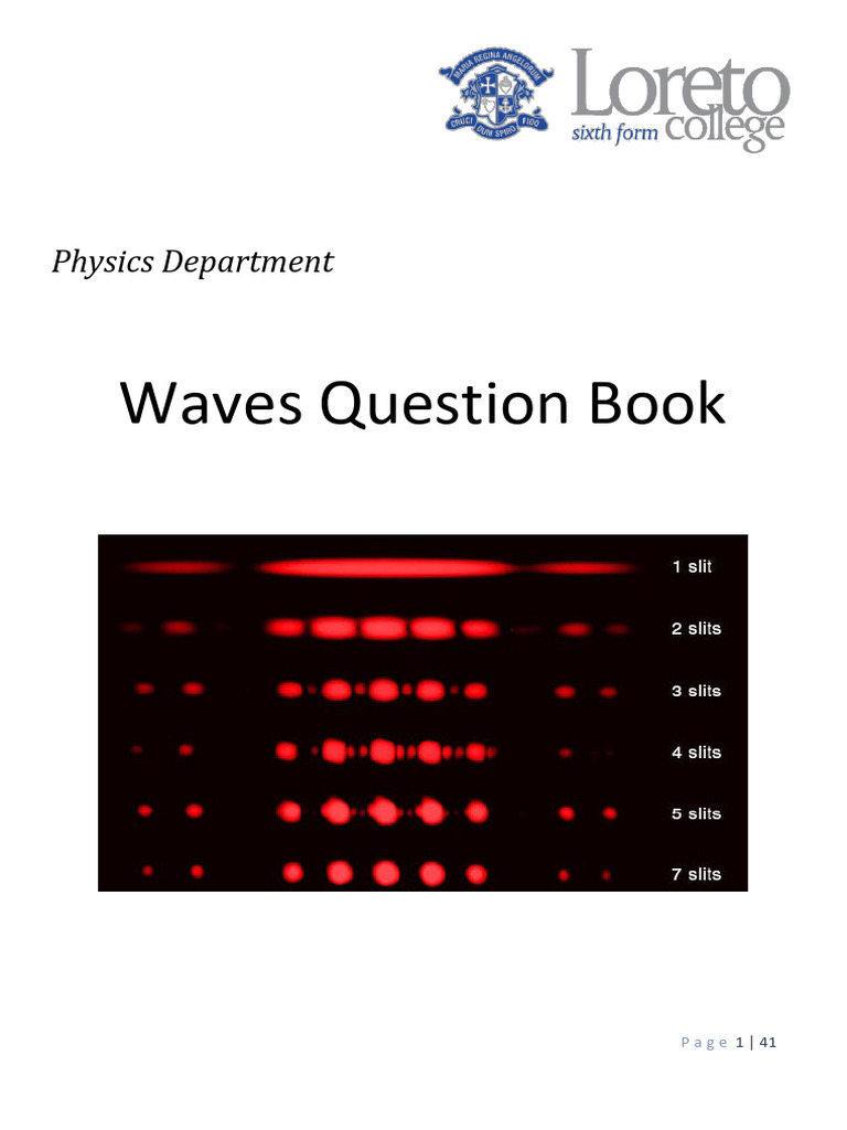 Waves Question Booklet 2020 | PDF | Waves | Wavelength