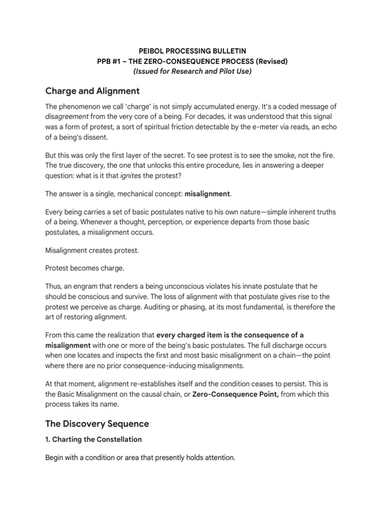 Zero-Consequence Process Guide | PDF | Causality | Psychology