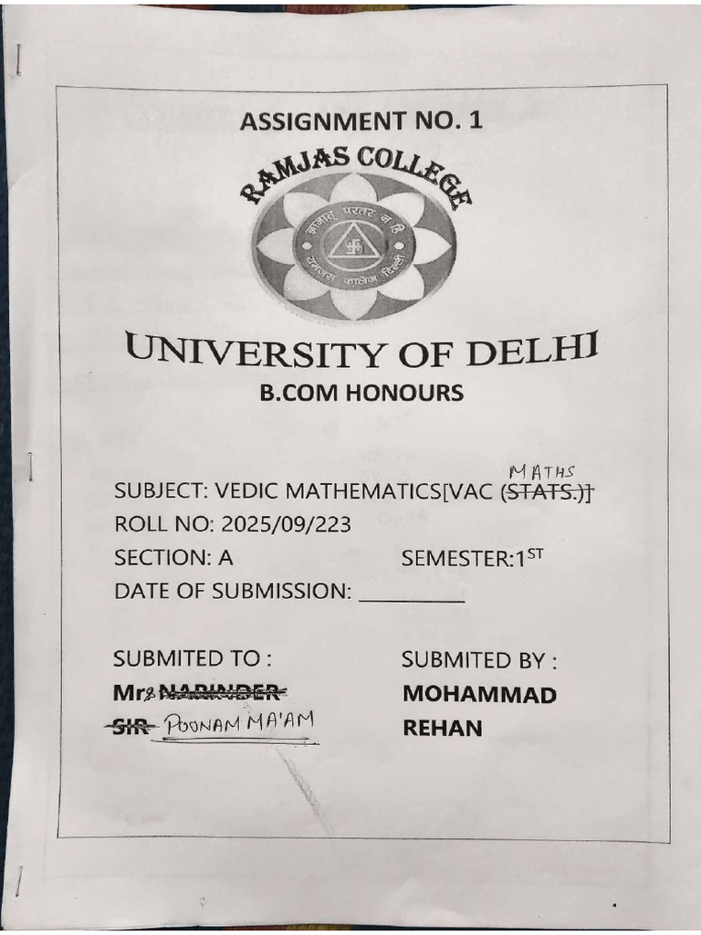 Assignment No. 1 | PDF