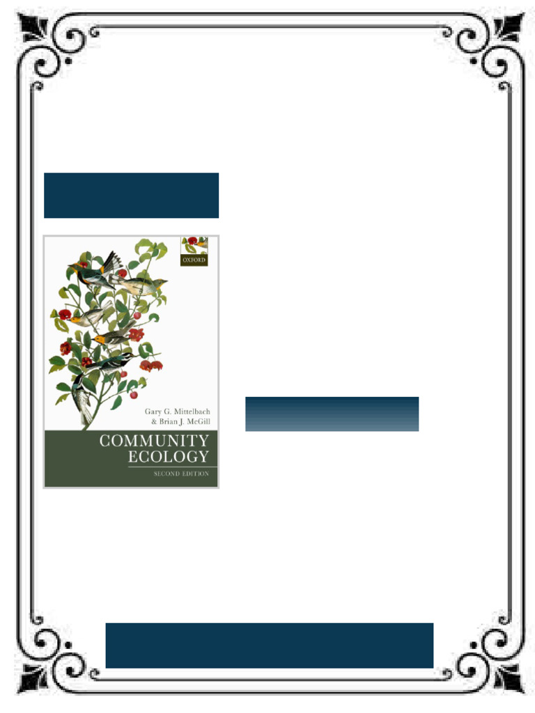Community Ecology Gary G. Mittelbach eBook early preview pdf | PDF ...