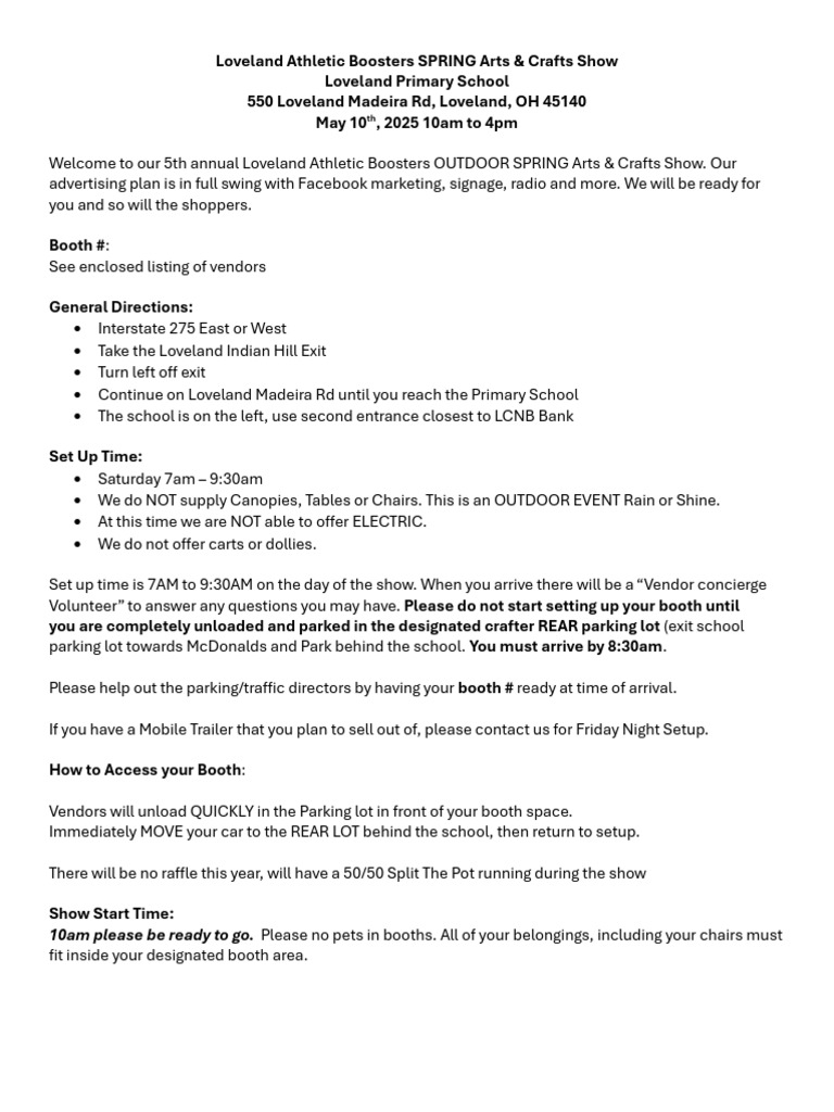 2025 Lab Spring Show Packet | PDF | Transport