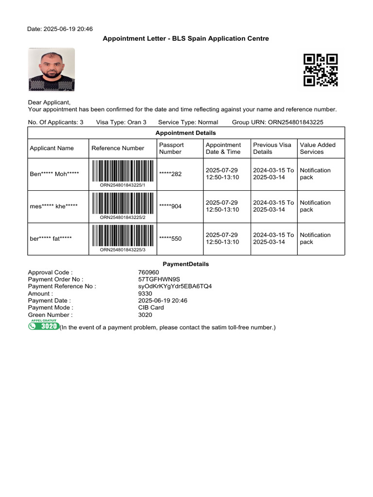 Appointment Confirmation for BLS Visa | PDF | Government And Personhood