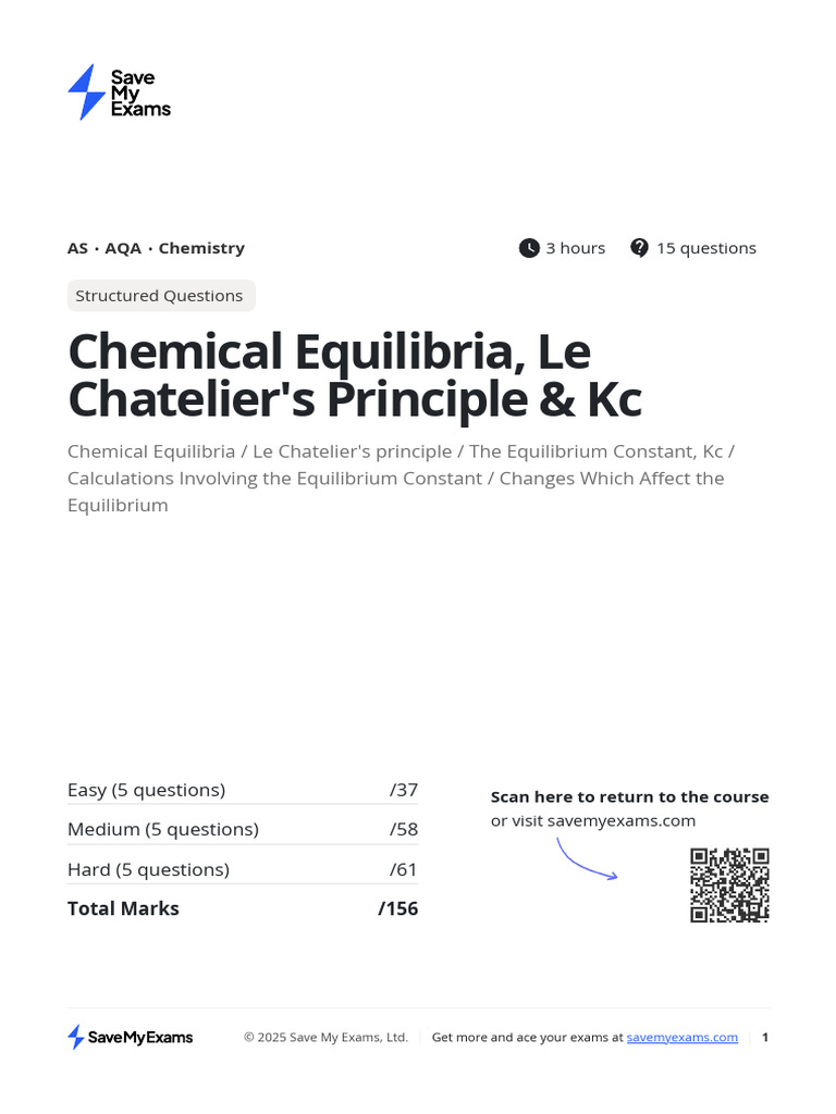 1 8 Chemical Equilibria Le Chateliers Principle and Kc JJ8sGhjt6snK2VQr ...