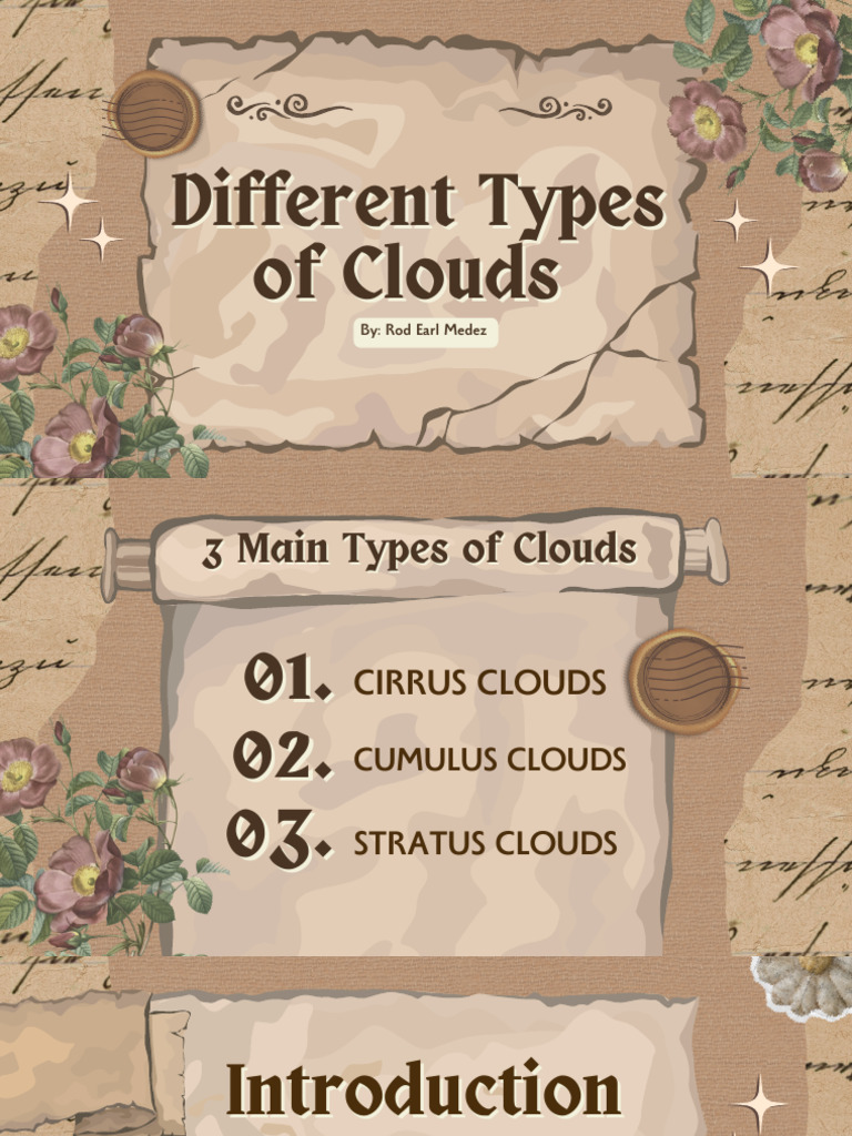 Types of Clouds: Cirrus, Cumulus, Stratus | PDF