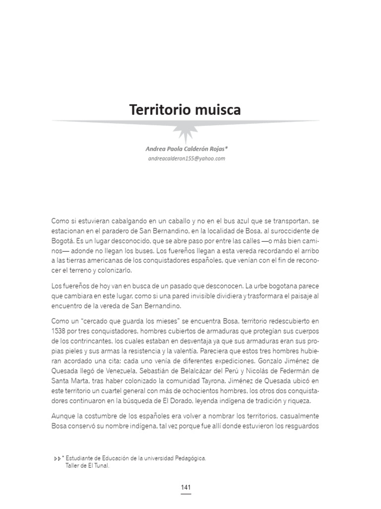 Territorio Muisca | PDF