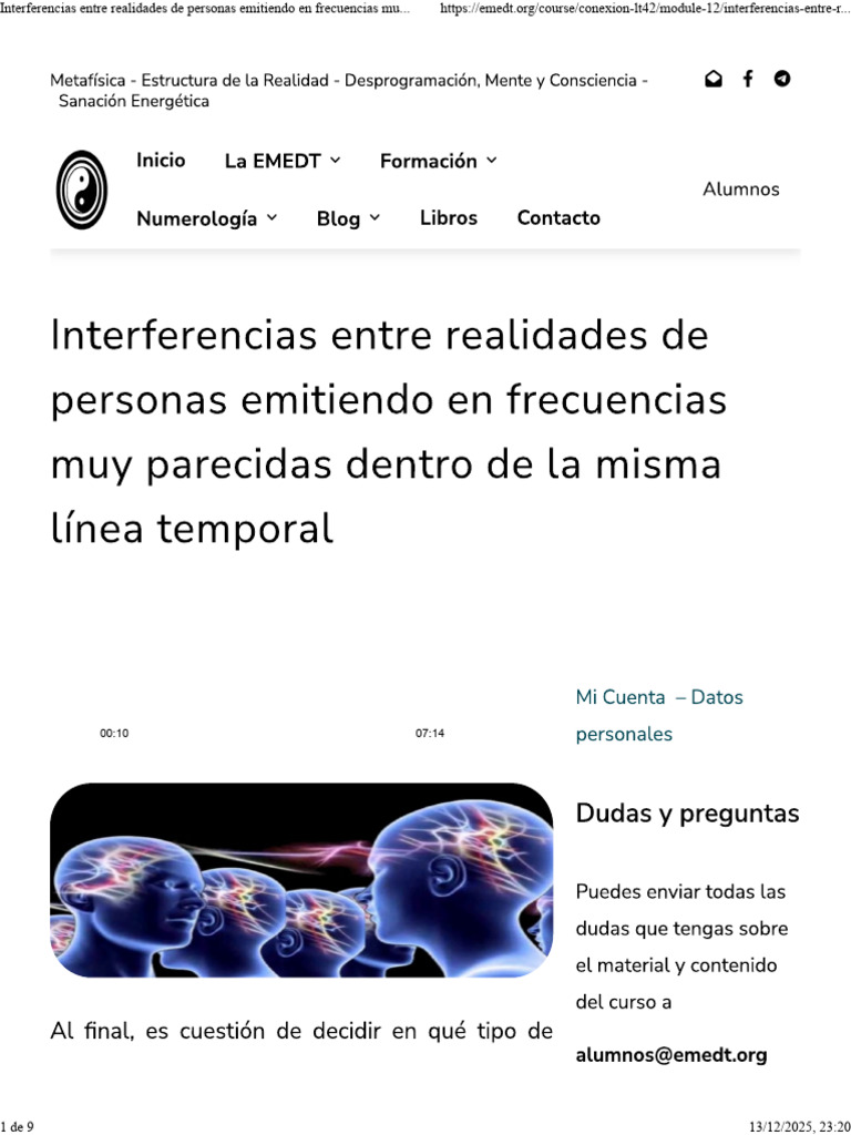 Interferencias entre realidades y frecuencias | PDF