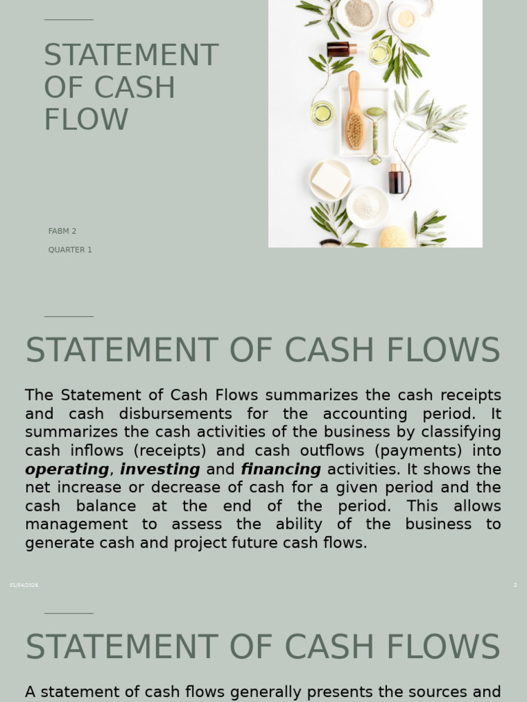 Statement of Cash Flows SCF | PDF | Equity (Finance) | Cash Flow Statement