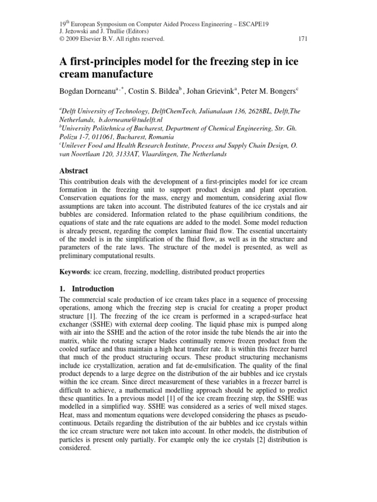 Ice Cream Freezing Model Development | PDF | Partial Differential ...