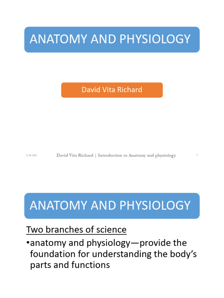 Anatomy and Physiology Overview | PDF | Anatomical Terms Of Location ...