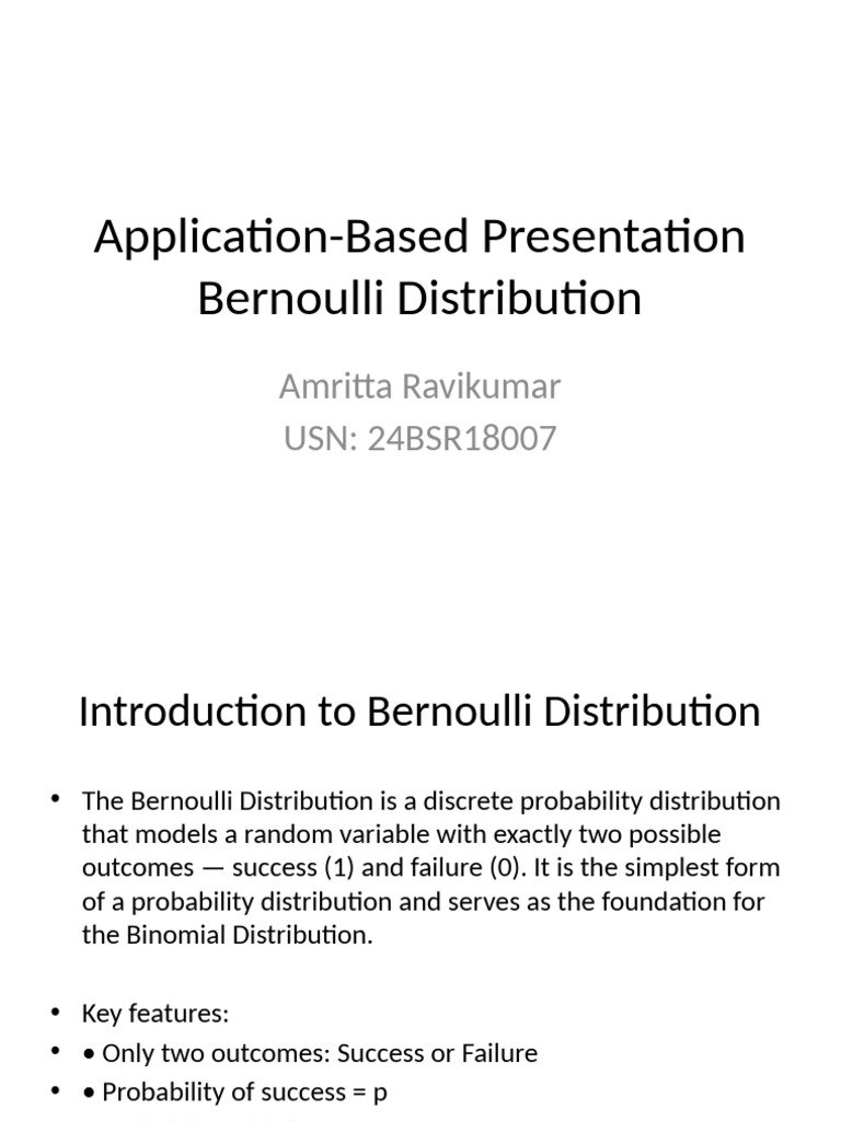 Understanding Bernoulli Distribution Basics | PDF | Probability ...