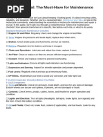 Motorcycle Full Service Checklist | PDF