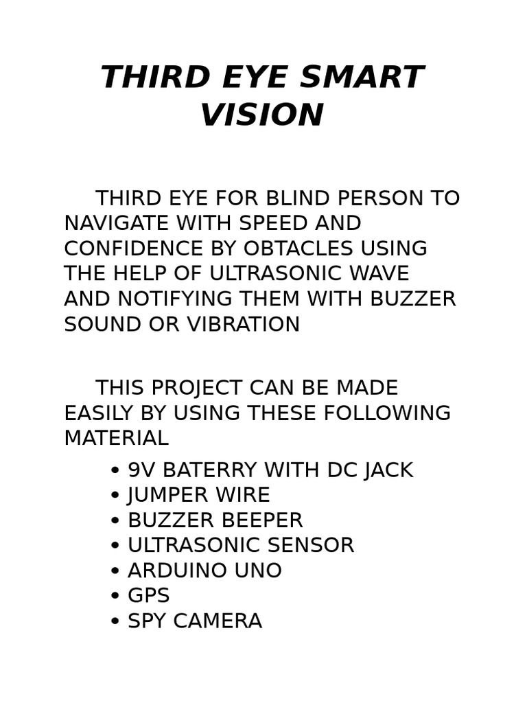 Third Eye Smart Vision | PDF