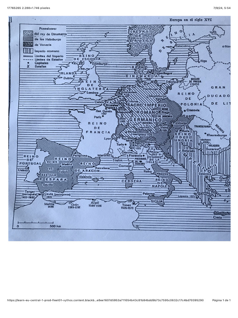 Mapa Europa s.xvi | PDF | Santo Imperio Romano