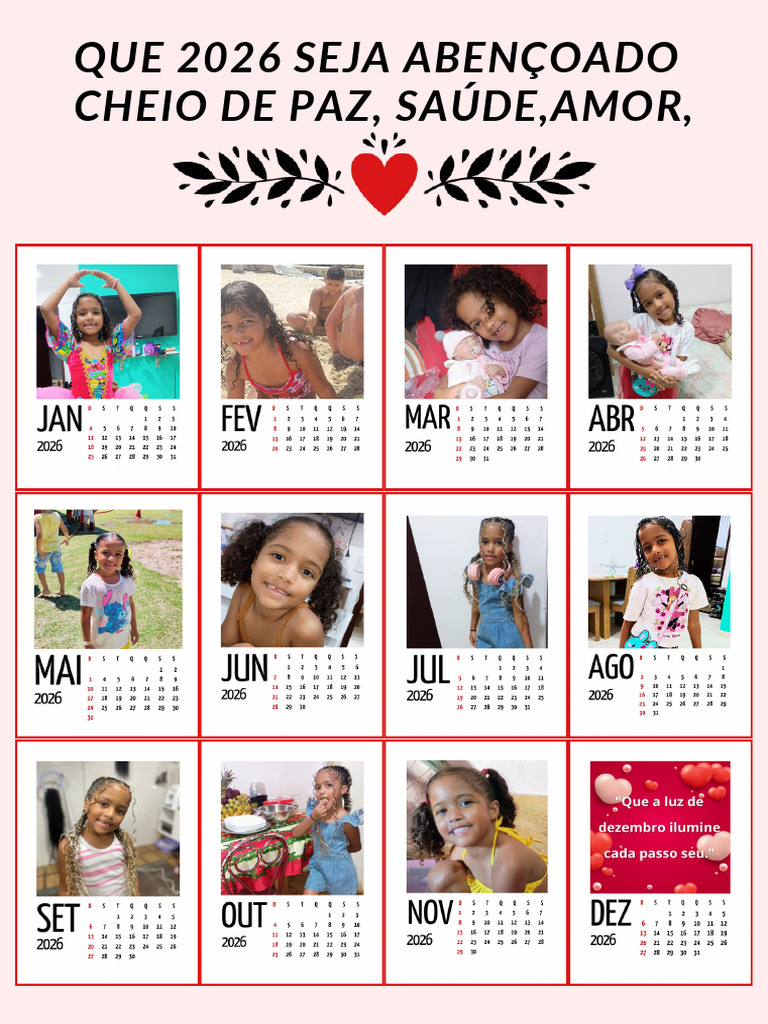 Calendário Anual 2026 Com Fotos Minimalistra Preto e Branco_20251228 ...