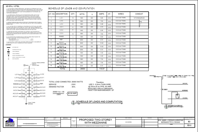 E2_2-STOREY | PDF | Electrical Wiring | Electrical Equipment