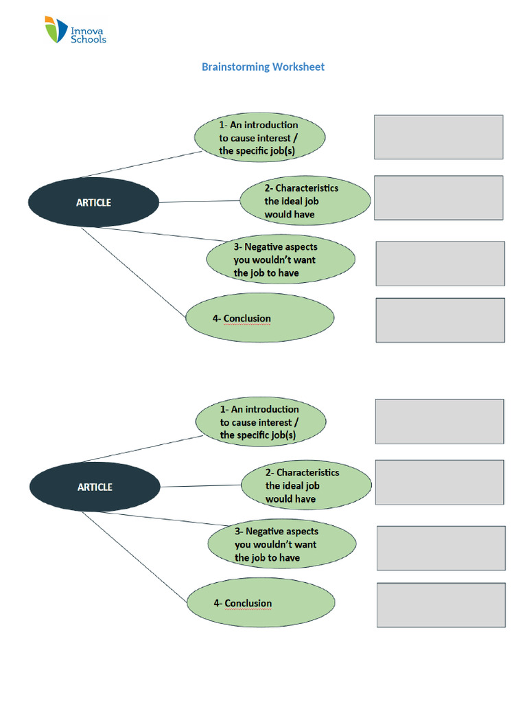 Brainstorming Worksheet | PDF