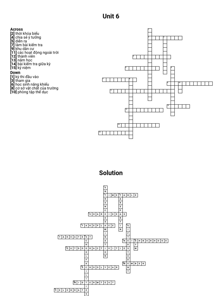 U6 Vocab Test | PDF