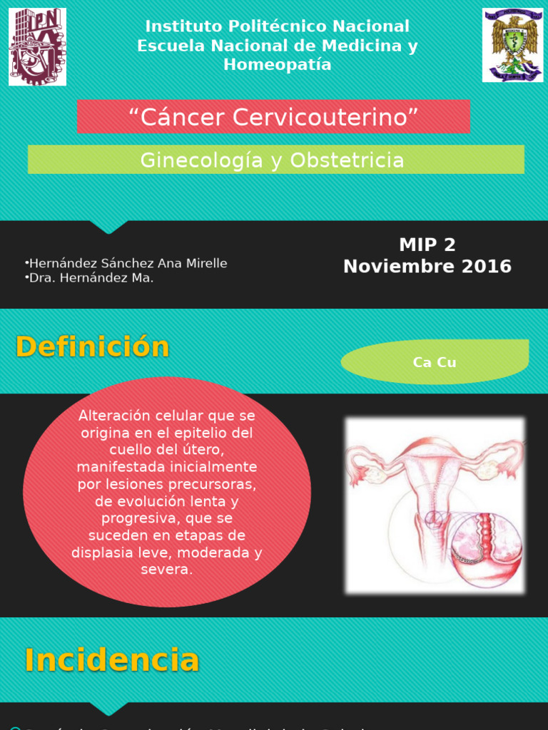 Presentación Cáncer Cervicouterino | PDF | Cáncer | Epitelio