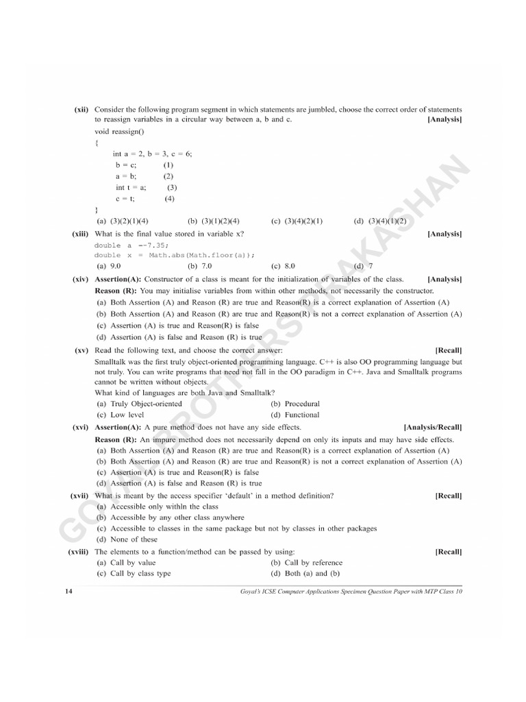 Grade 10 Model Qp Computer | PDF