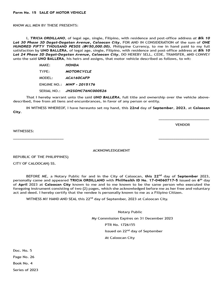 legal-document-form-15 | PDF | Property Law | Common Law