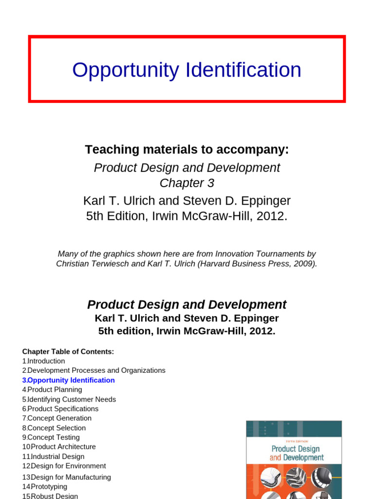 3 Opportunity Identification | PDF