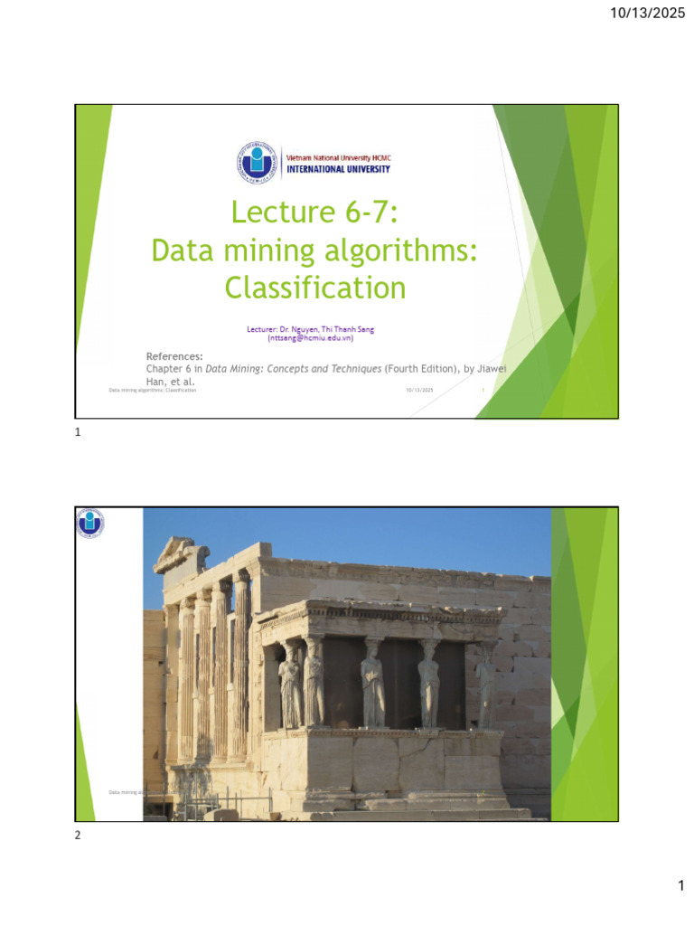 Lec6-7 | PDF | Statistical Classification | Algorithms And Data Structures