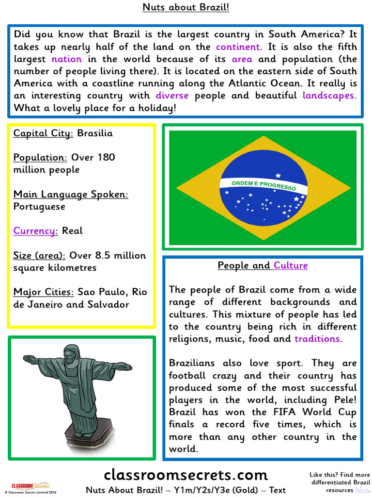 Nuts About Brazil Guided Reading Pack | PDF | Brazil | Amazon River