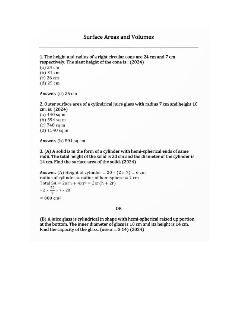 Sa and Volume | PDF