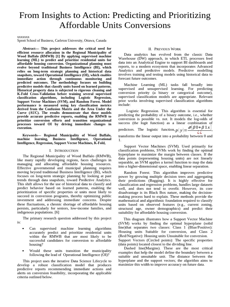 Intro_Data_Science_Project_Report_Final | PDF | Support Vector Machine | Machine Learning