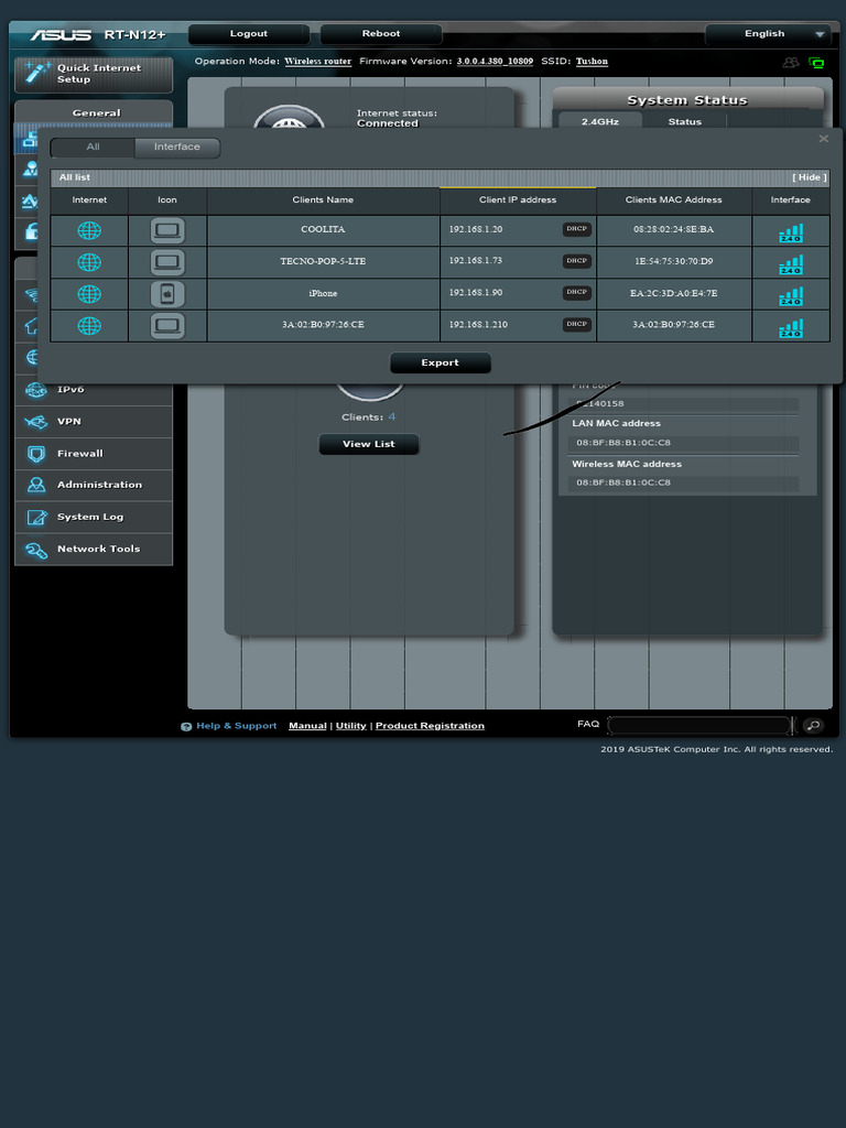ASUS Wireless Router RT-N12+ - Network Map 2 | PDF | Computer Network ...