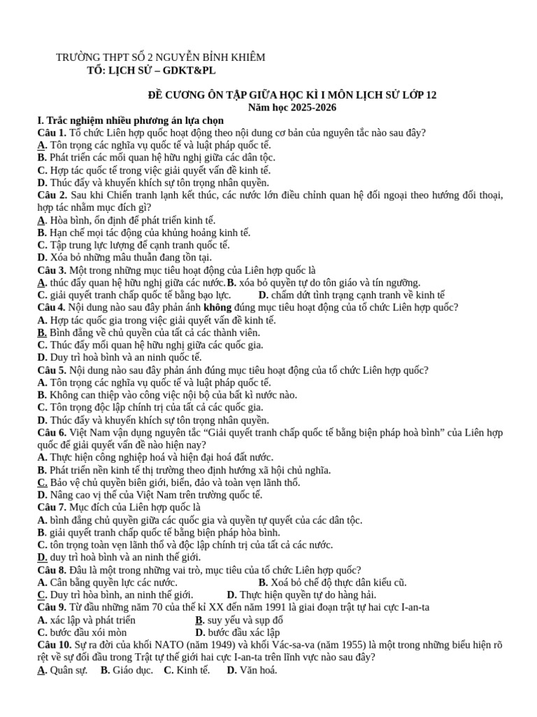 7. Sử - Đề Cương Gki_ls12 | PDF