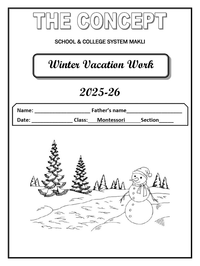 Winter Vacation Activities for Kids | PDF