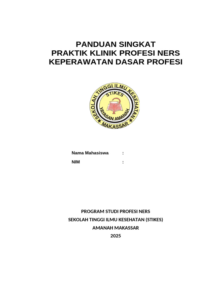Panduan Praktik Klinik Ners 2025 | PDF