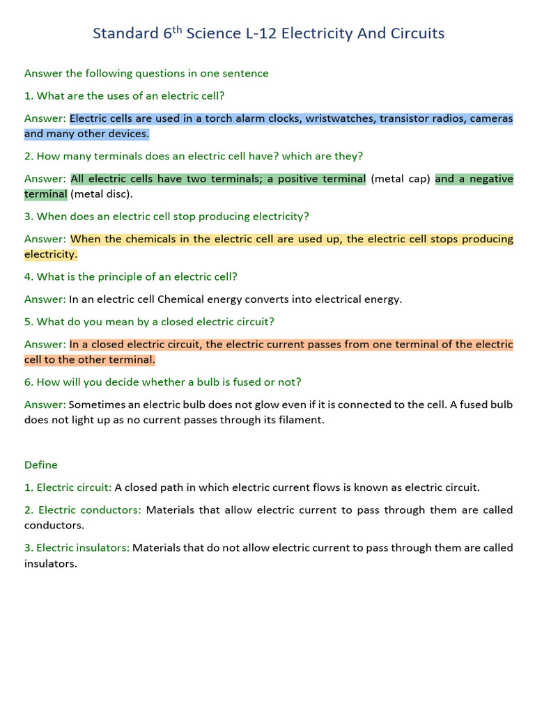 Understanding Electricity and Circuits | PDF | Electricity | Electric ...
