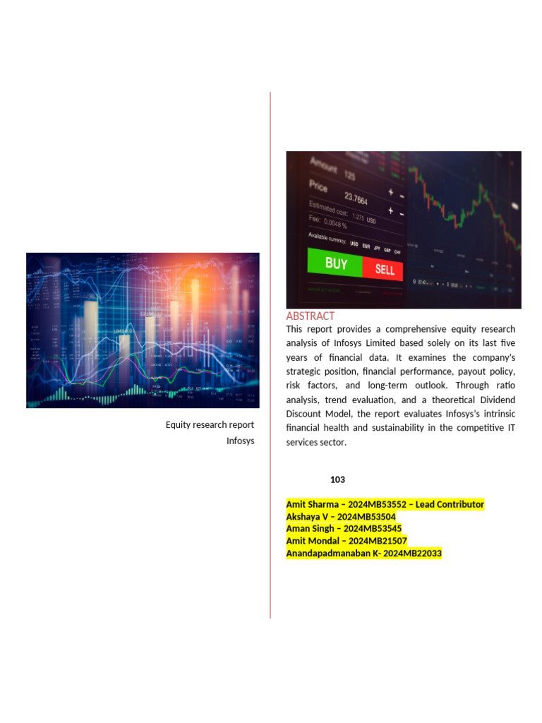 Equity Research Report | PDF | Dividend | Share Repurchase