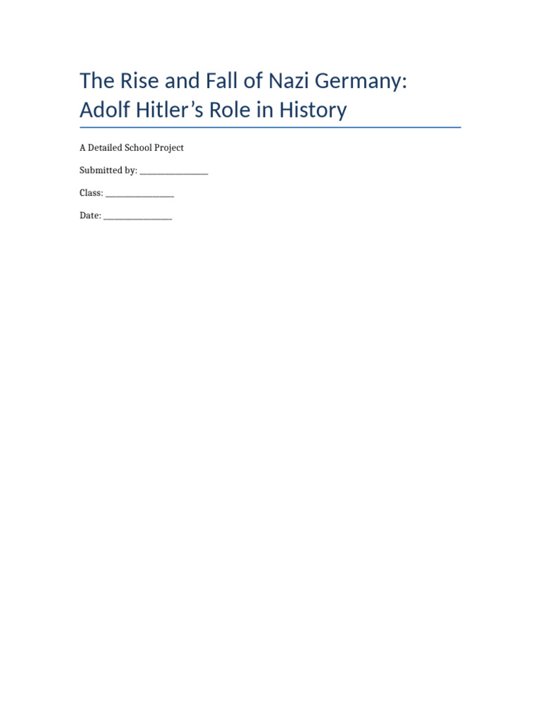 Nazis and Hitler Expanded 20 Page | PDF | Nazi Germany | Adolf Hitler