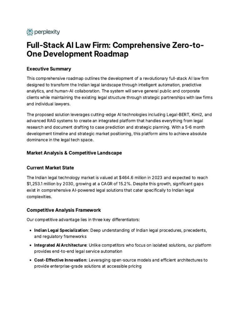 Full-Stack AI Law Firm Roadmap | PDF | Artificial Intelligence ...