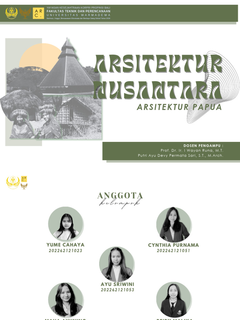 Arsitektur Tradisional Papua: Honai dan Kariwari | PDF