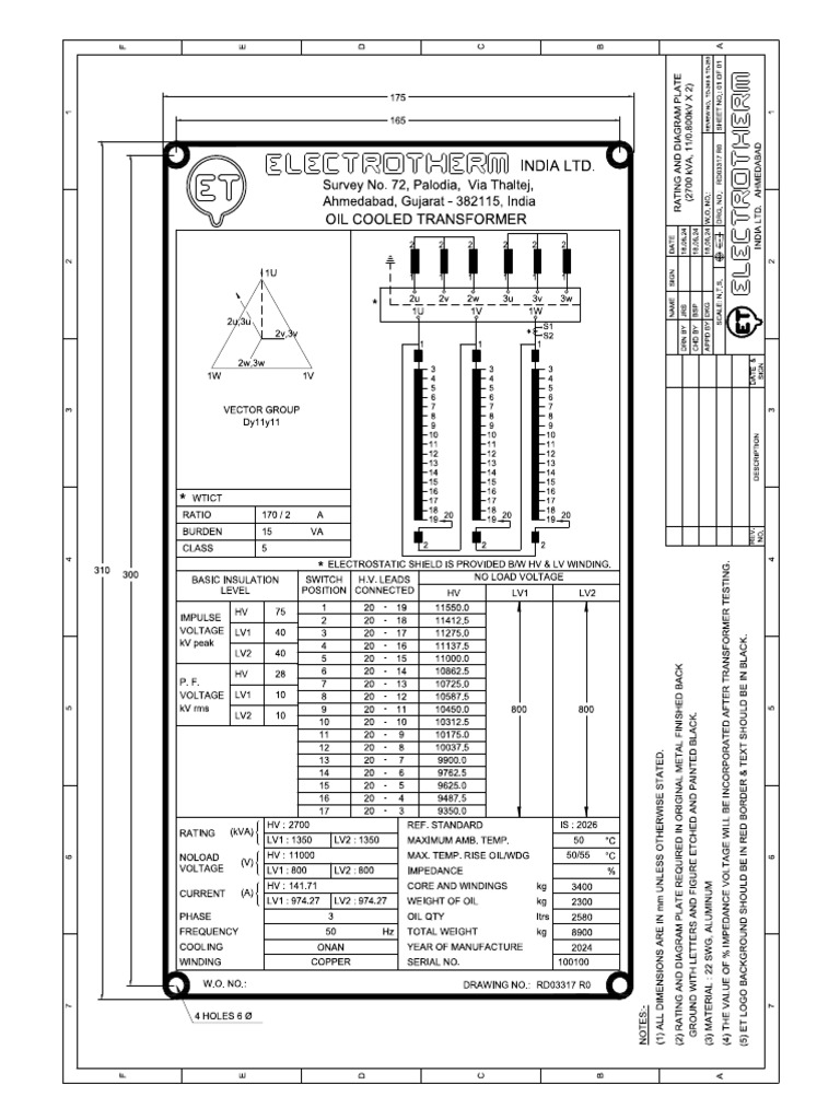 Transformer Name Plate | PDF