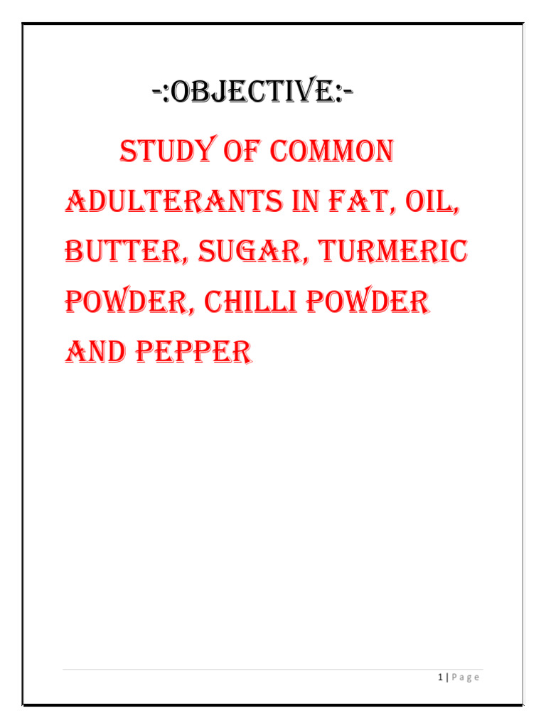 Chemistry Project | PDF | Chili Pepper | Lead