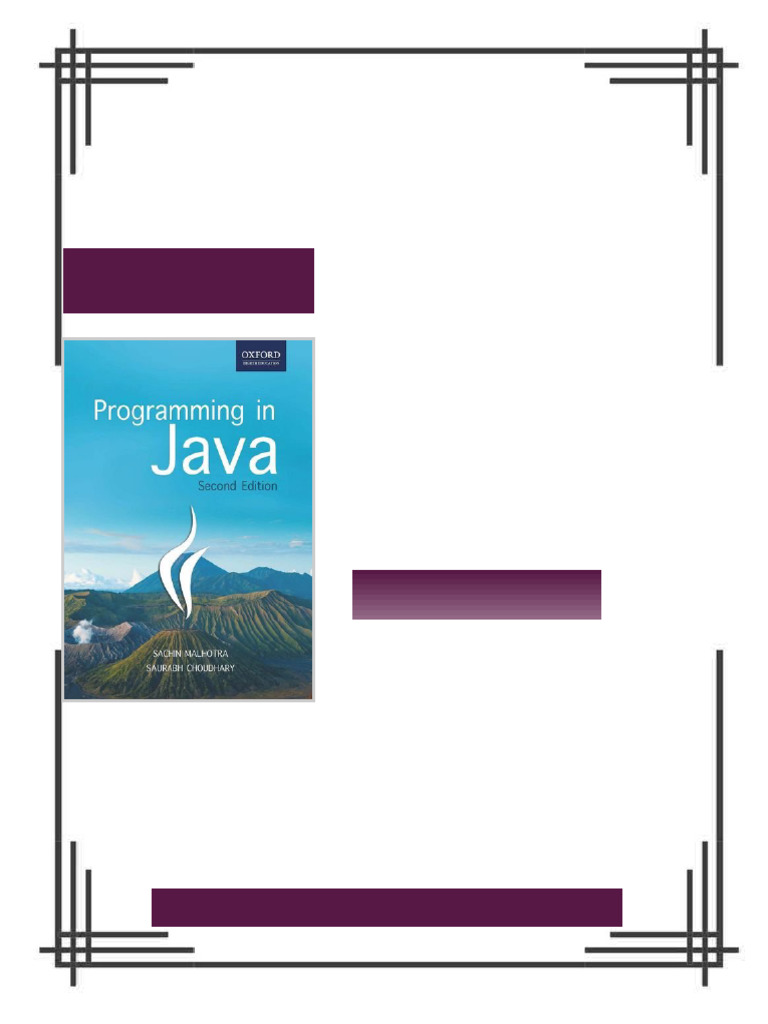 Programming in Java 2nd edition Edition Choudhary ebook original pdf ...