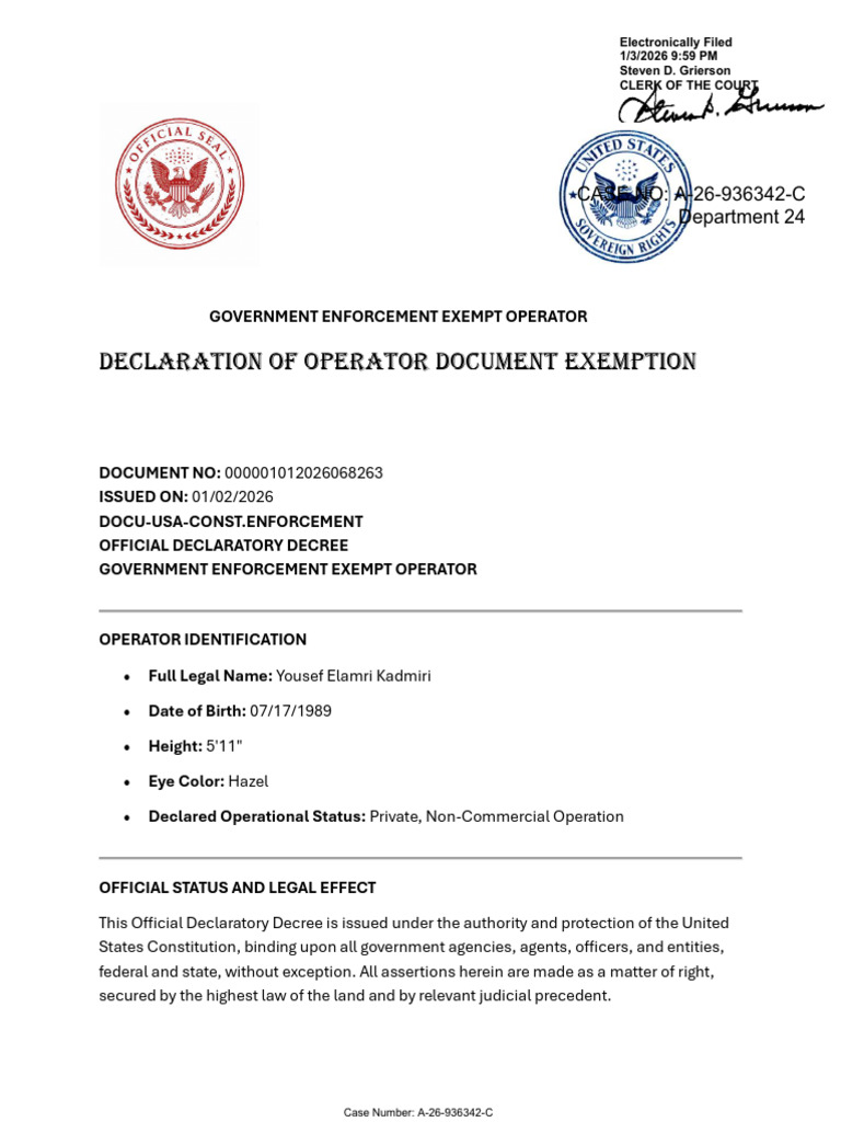 Government Vehicle Operation Exemption | PDF | Eighth Amendment To The ...