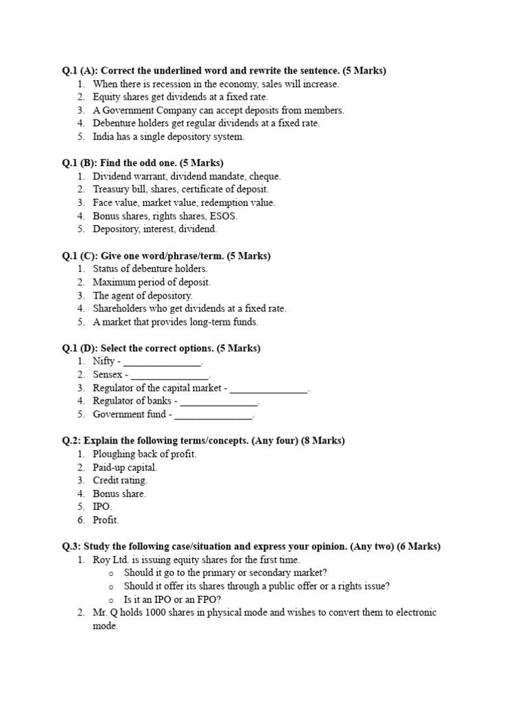 12 Prelim Paper Sp 3 | PDF | Dividend | Share (Finance)